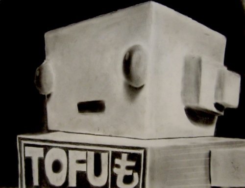 tofu robot in charcoal | My Internet Scout